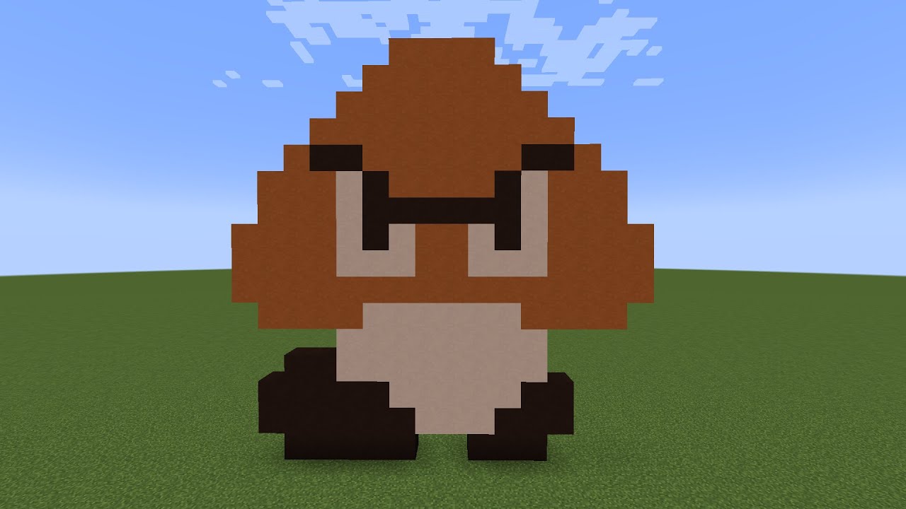 Minecraft SMB Goomba Sprite Pixel Art Tutorial! - YouTube
