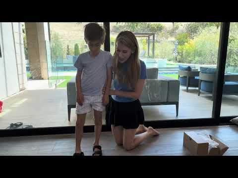 Stelle Kids Double Buckle Slide Sandals Try On Review | Black Cloud Pool Slides