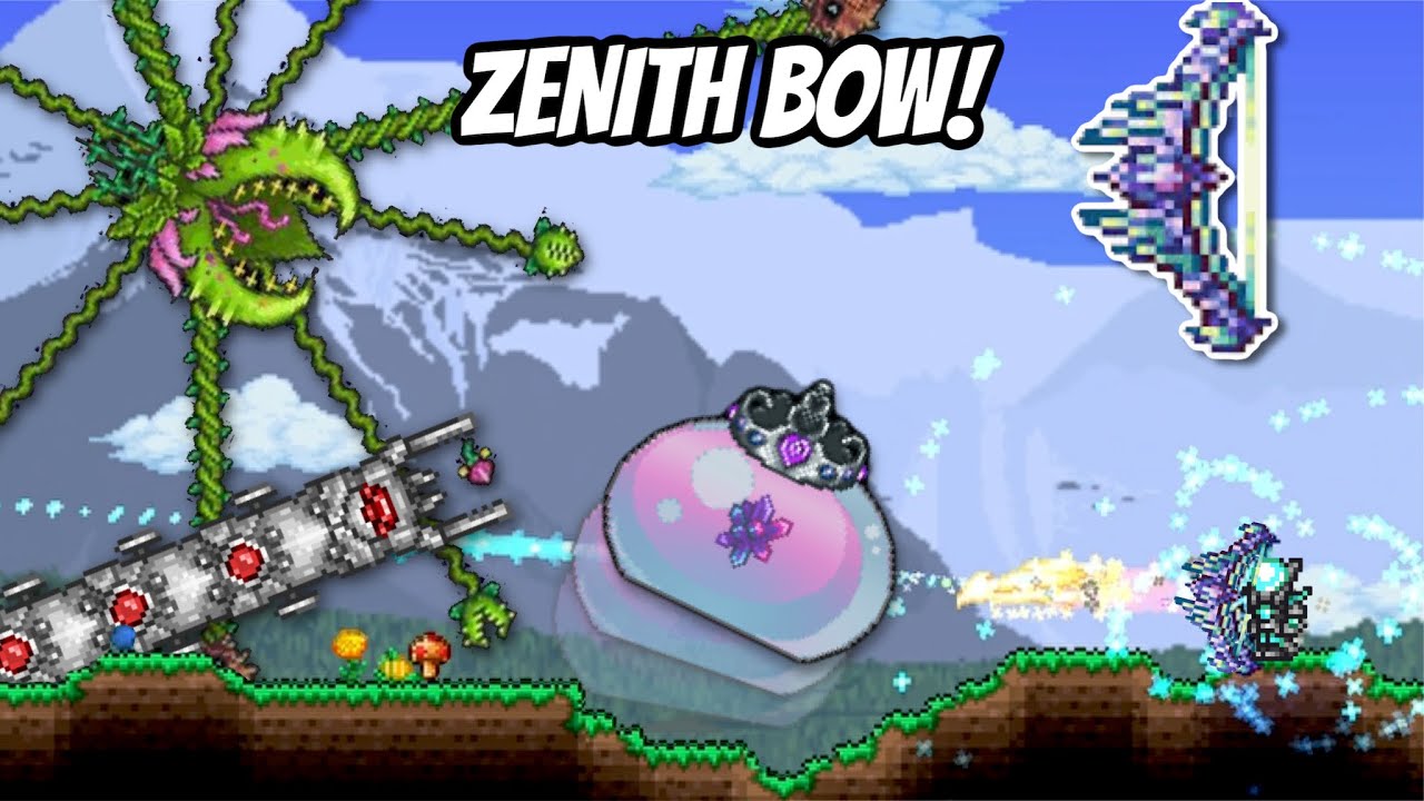 ZENITH BOW VS EVERY BOSS IN TERRARIA! - YouTube