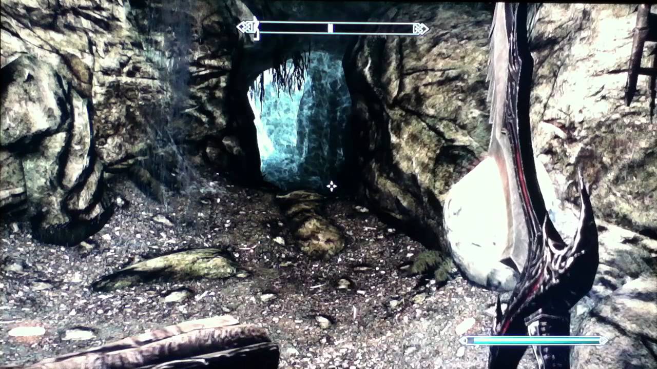 Skyrim Exploreing a random cave gameplay - YouTube