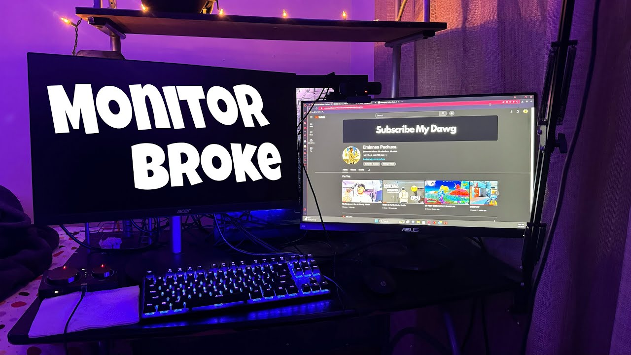 My Monitor broke and here's how - YouTube