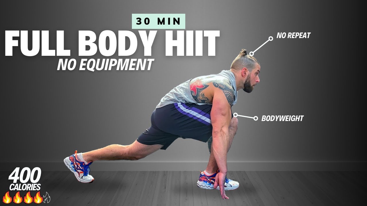 Fun 30 min Full Body Workout (No equipment | No Repeat | 40 Exercises ...