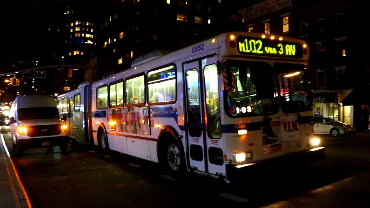 MTA New York City Bus 2002 New Flyer D60HF 5552 On The M102 @ 3rd ...