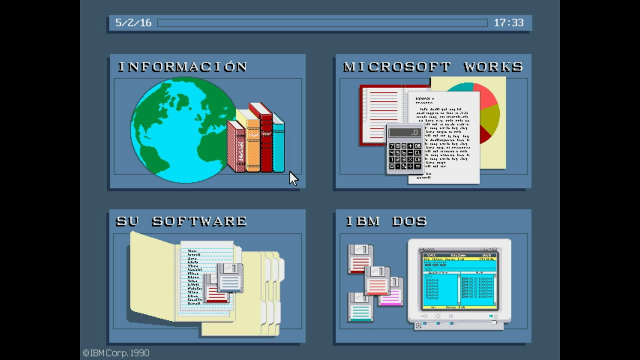 IBM PS/1 2011 (1990) - IBM PC DOS 4.0 - YouTube