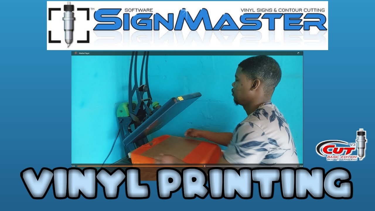 Step by step vinyl printing using Singmaster V3.5 #signmaster - YouTube