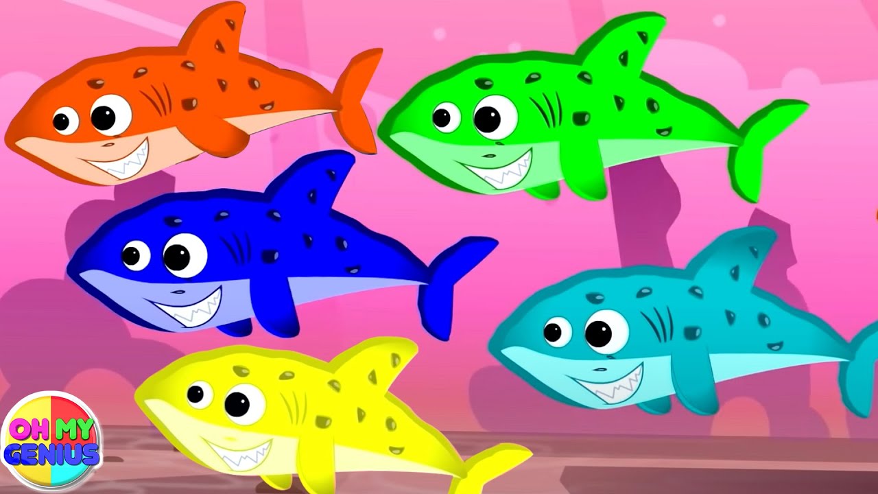 Five Little Sharks Nursery Rhyme and Kids Song - YouTube