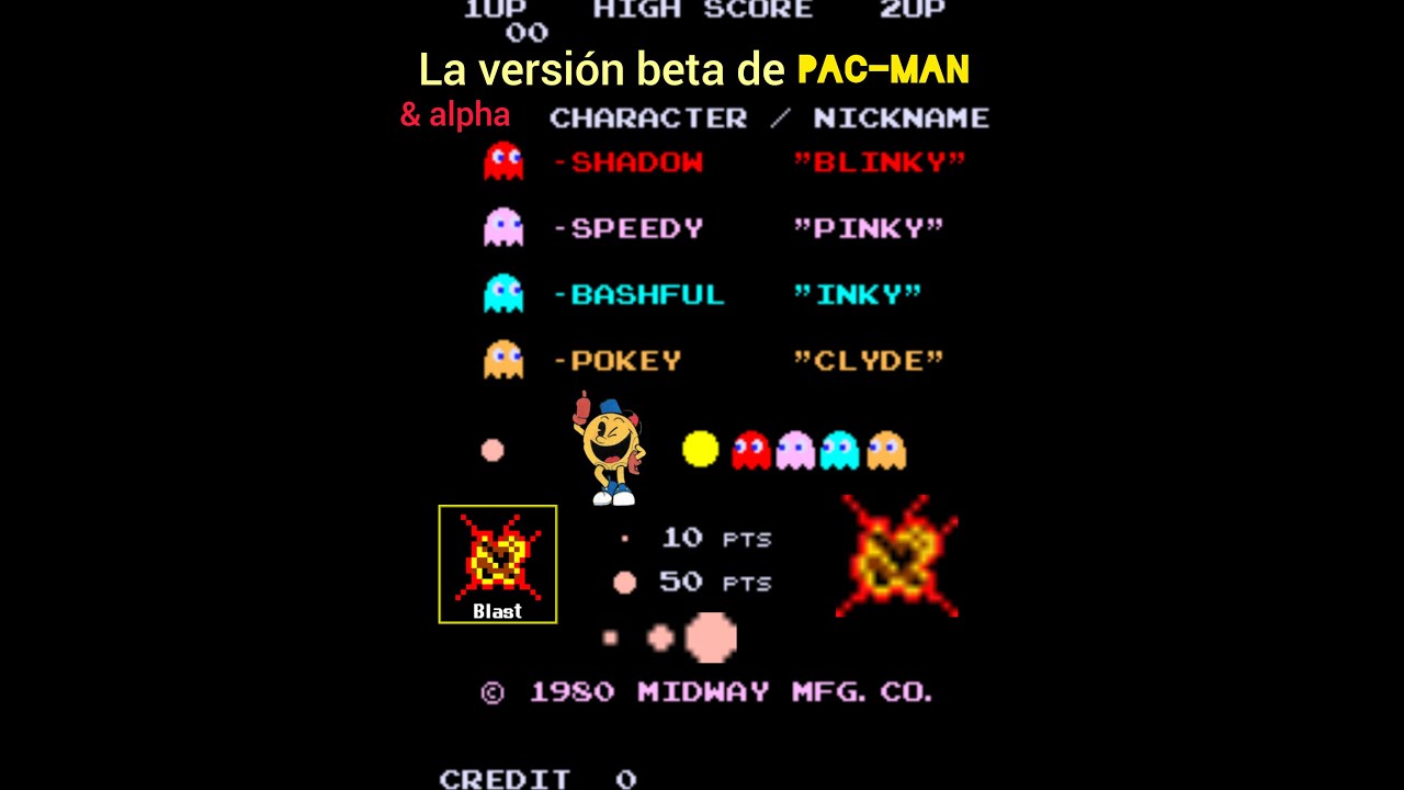 La versión BETA de Pac-Man (Arcade) Contenido eliminado sin utilizar ...