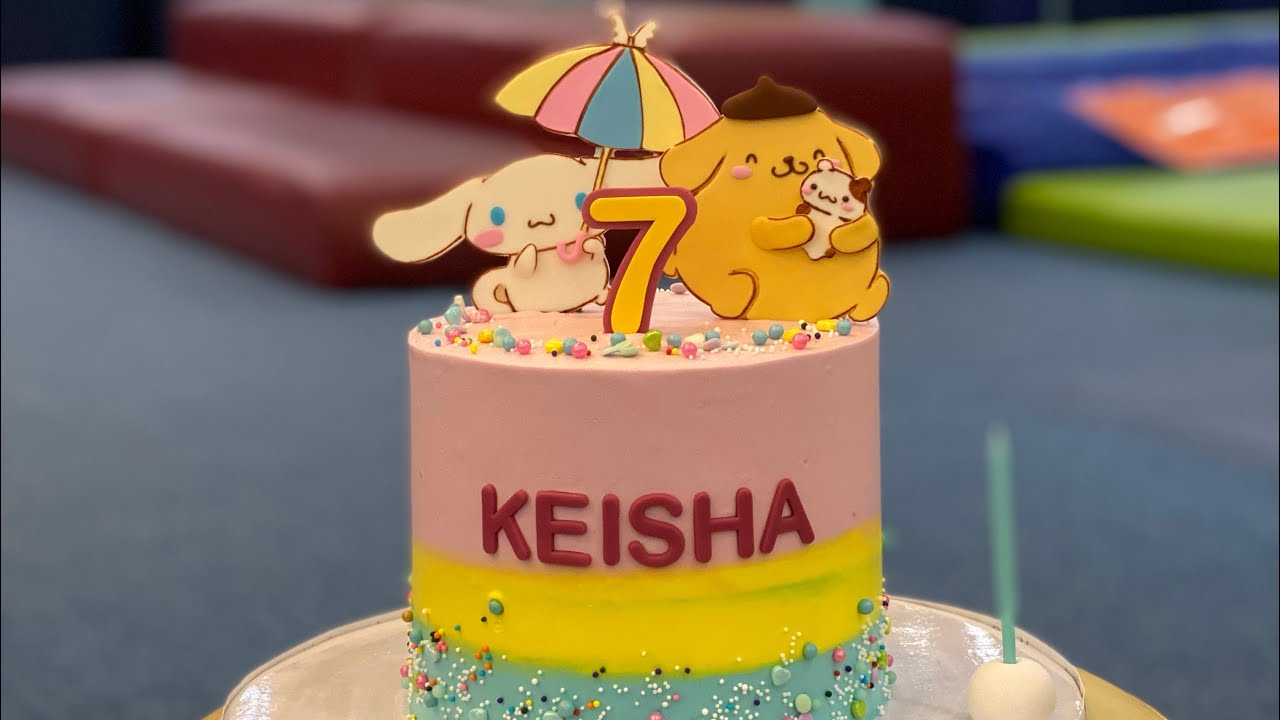 Pompompurin & Cinnamoroll cake - YouTube