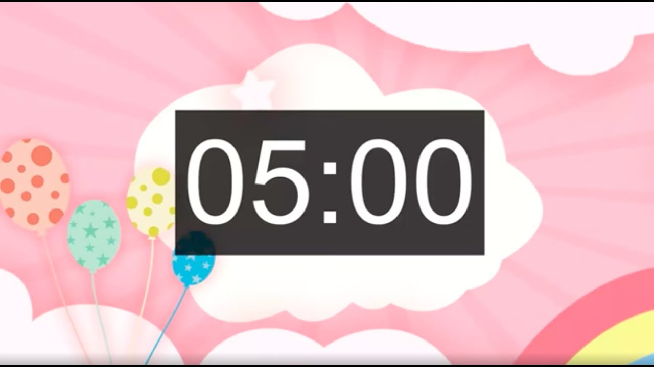 5 Minute Timer with Music for Kids, Calm and Relaxing Music - YouTube