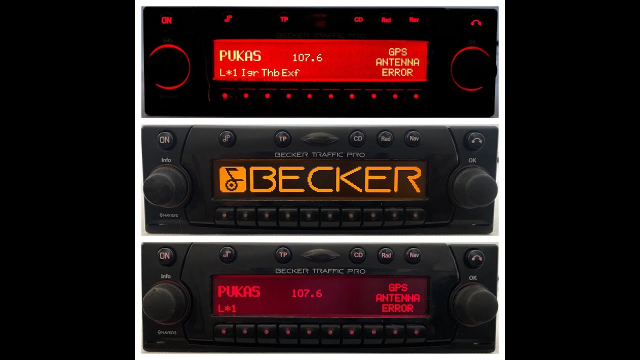 Becker Traffic Pro BE4720 Car CD Navi Radio Player / Testing - YouTube