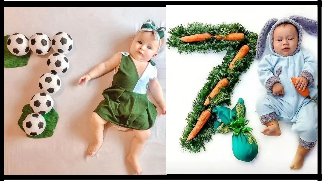 7 Month Baby Photoshoot Ideas | Seven Month Baby Photos | Monthly Baby ...