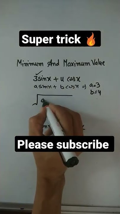 Trigonometry trick to find maximum and minimum value #supertricks - YouTube