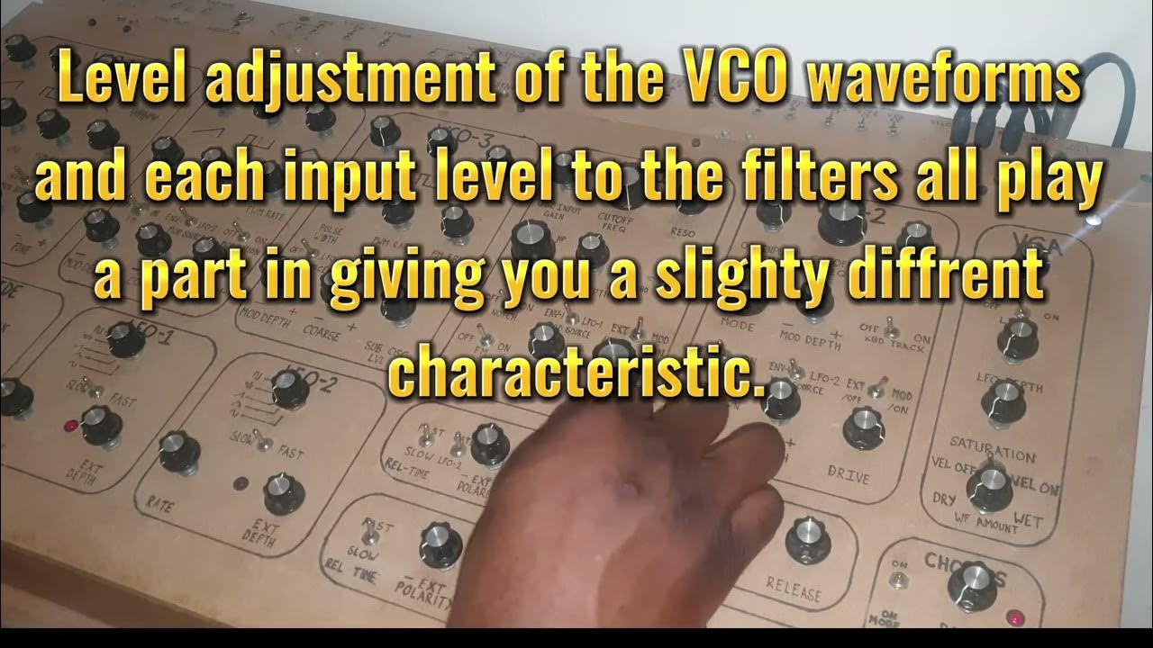 DIY analog synth project - Ad-vantage 03m (Checking out the post VCA drive .) - YouTube