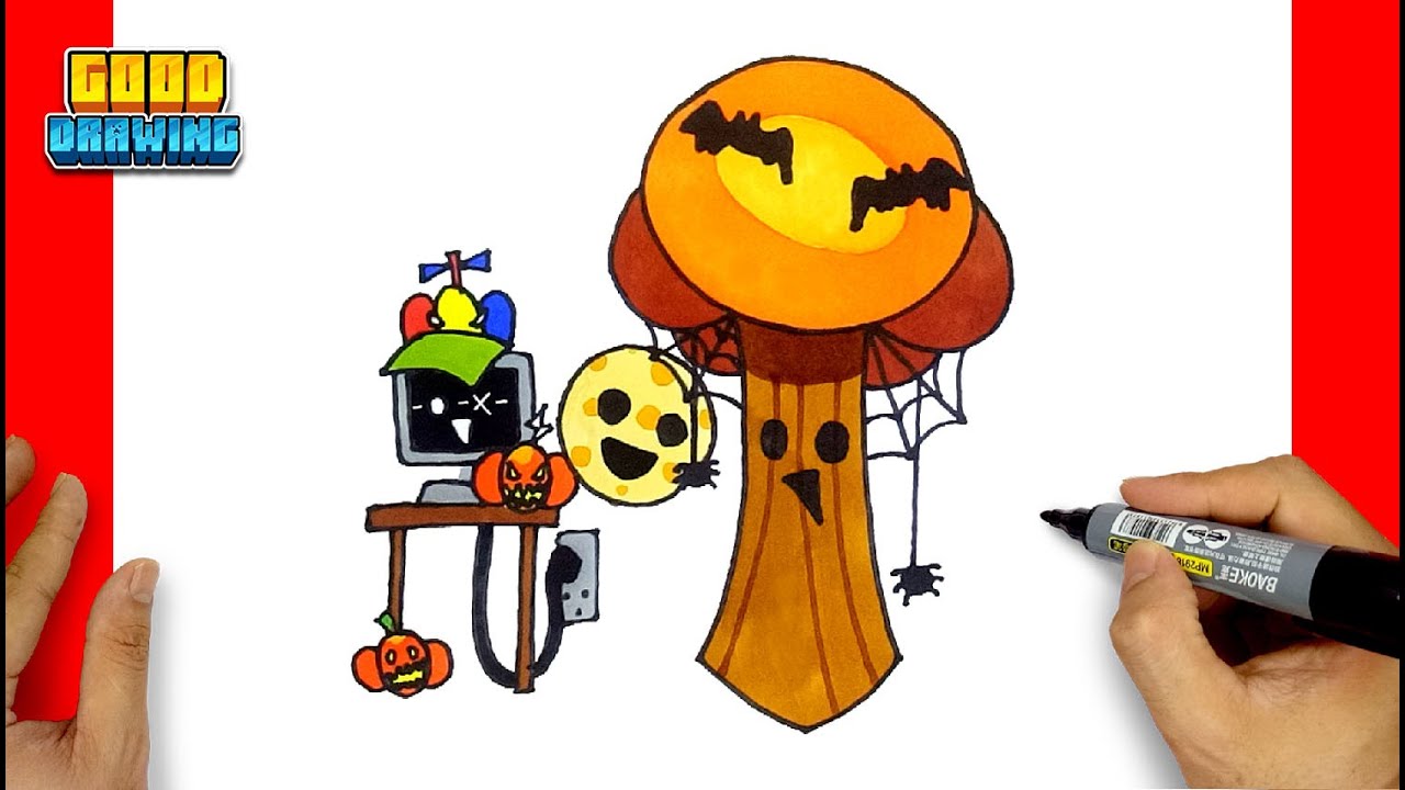 How to draw Incredibox Sprunki verson halloween - YouTube