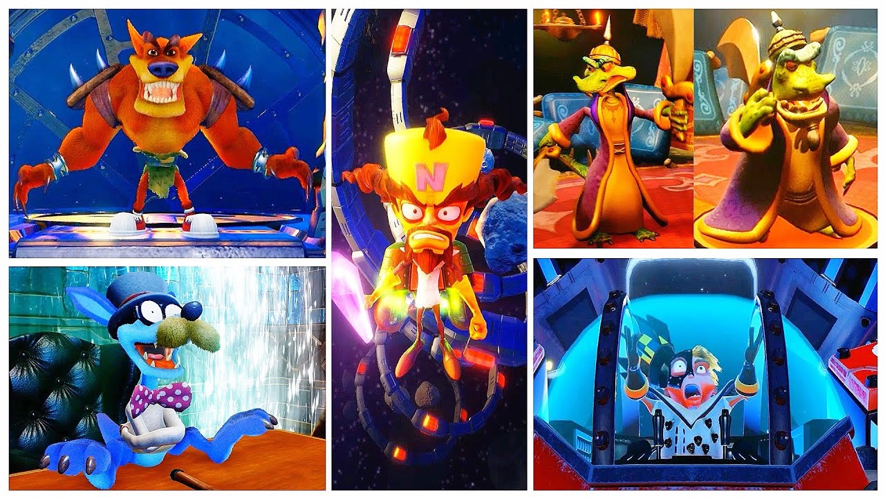 Crash Bandicoot 2: All Bosses | Crash Bandicoot N. Sane Trilogy - YouTube