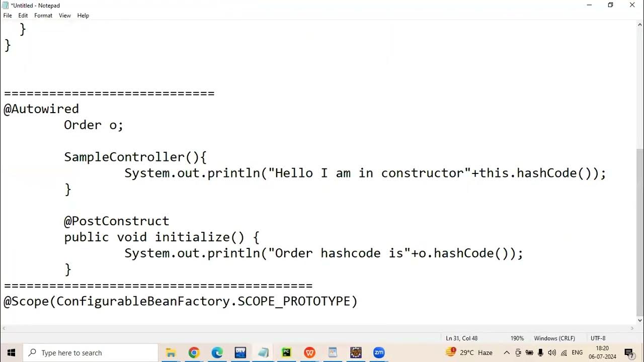 Spring Boot : Scopes || Singleton || Prototype - YouTube