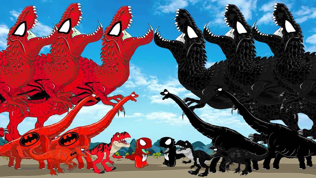 Giant Superhero T- Rex Rescue of Family Dinosaurs from Evil ...