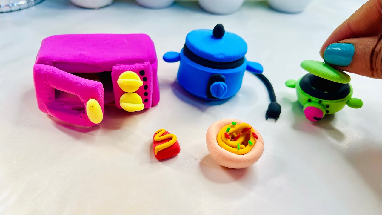 DIY Amazing kitchen set with clay| Clay से Mini Kitchen Set | Clay ...