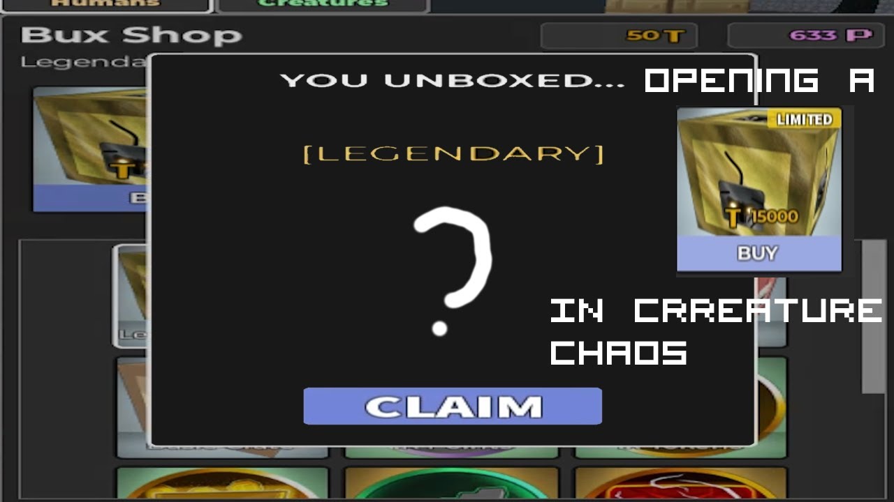 Opening a legendary crate in creature chaos - YouTube