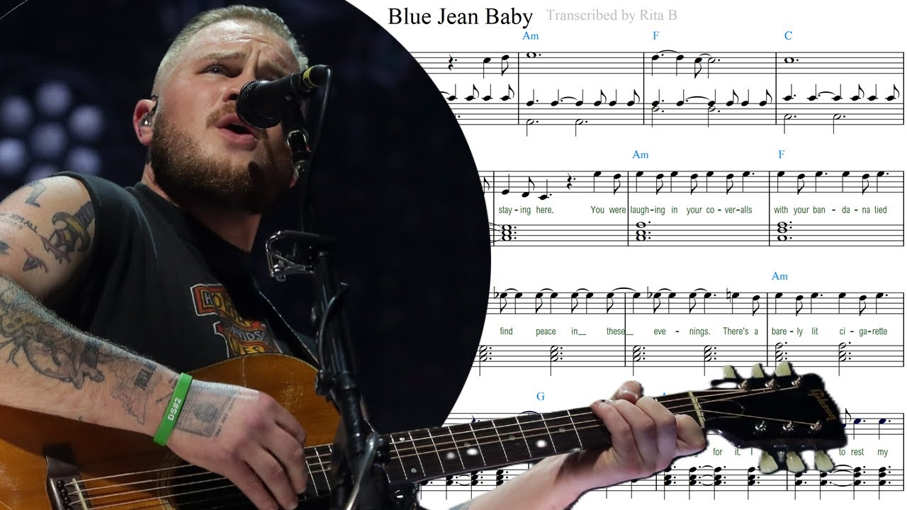 Zach Bryan — Blue Jean Baby — Piano Sheet Music - YouTube