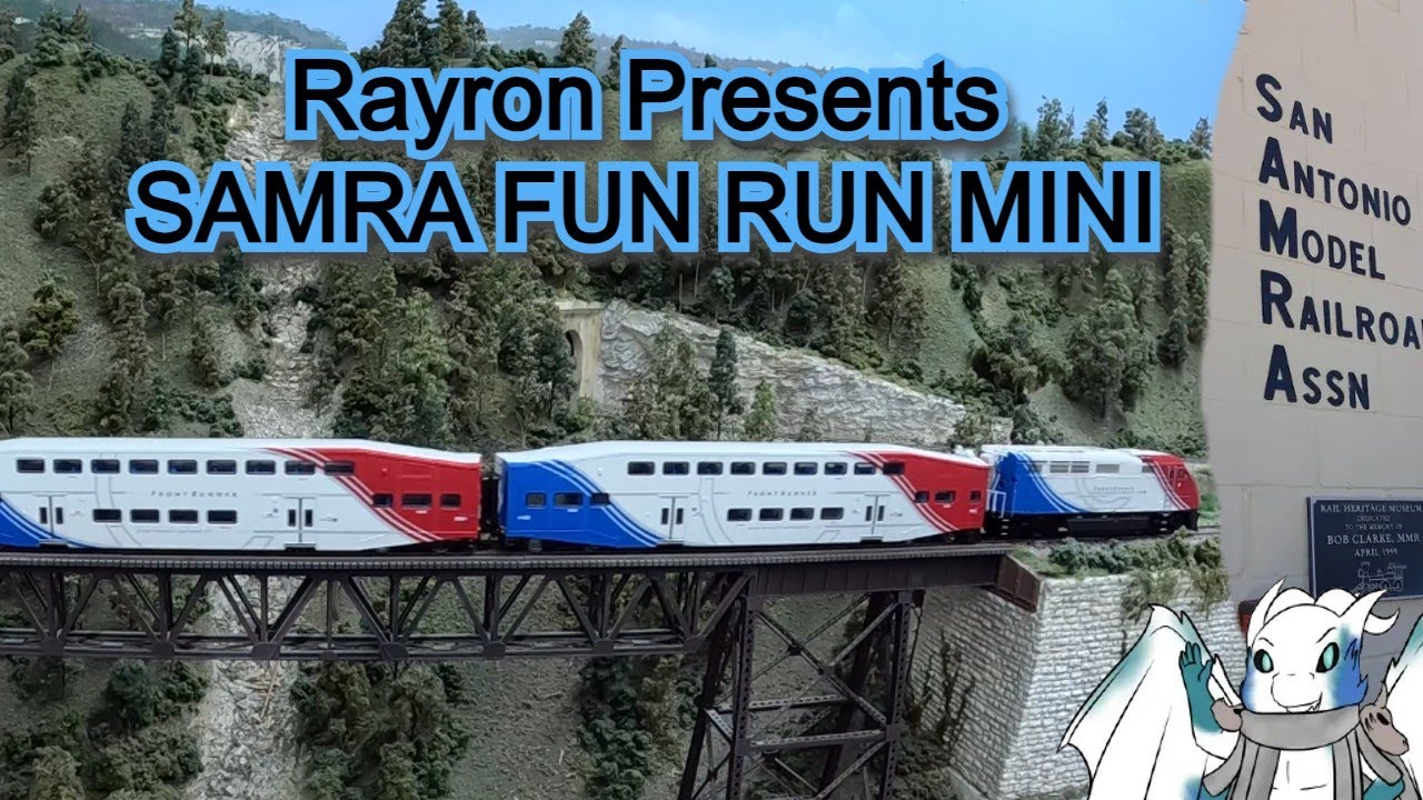 Rayron Presents-SAMRA Fun Run Mini: The UTA Frontrunner crosses the upper mainline bridge. - YouTube