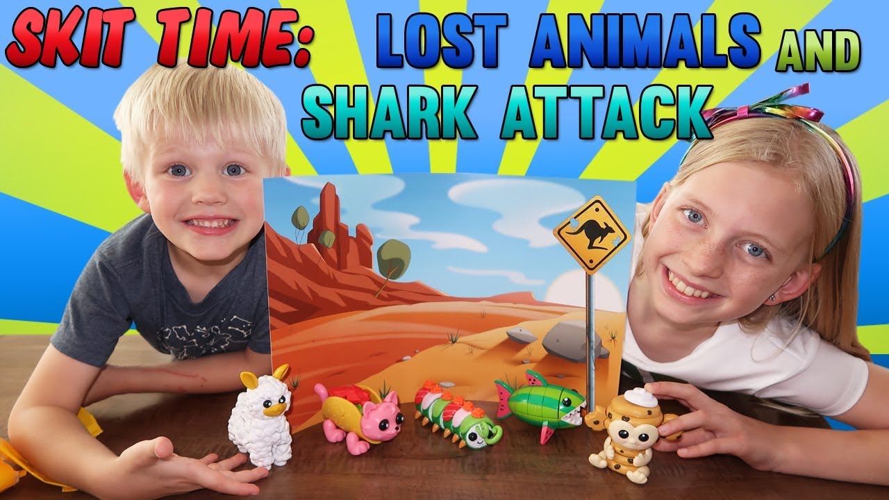 Lost Llama & Shark Escape Skit Toy Playtime with Puzoodles - YouTube