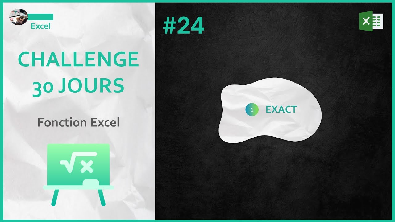 #24 – Fonction Excel EXACT - YouTube