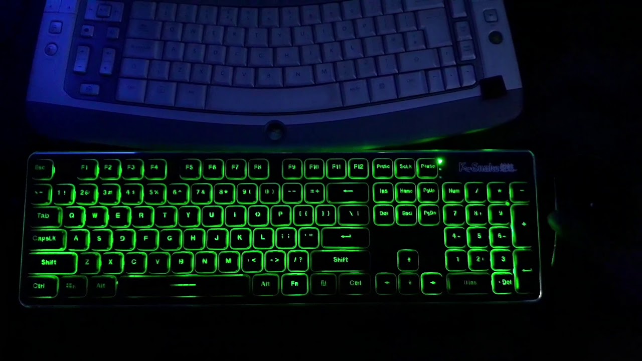 K snake gaming keyboard water proff wireless recharcheable w mouse ...