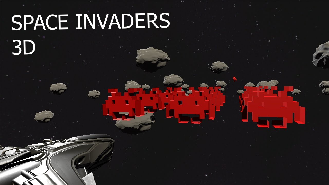 I made Space Invaders but IT'S 3D AND RTX IS ON - YouTube