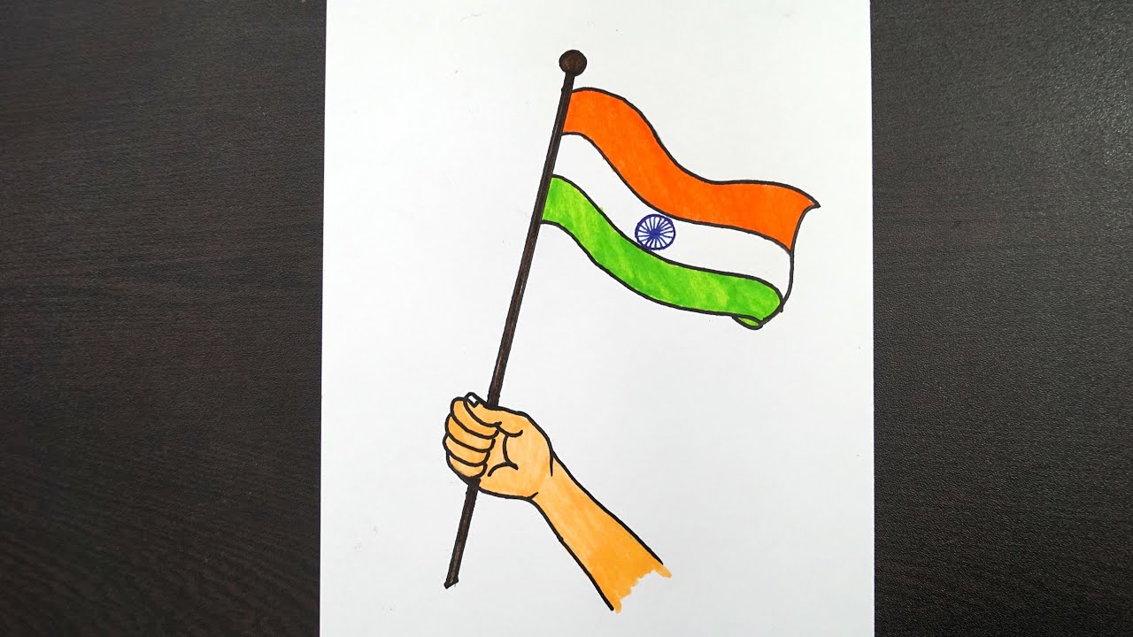 How To Draw Indian Flag || National Flag Drawing || Republic Day ...