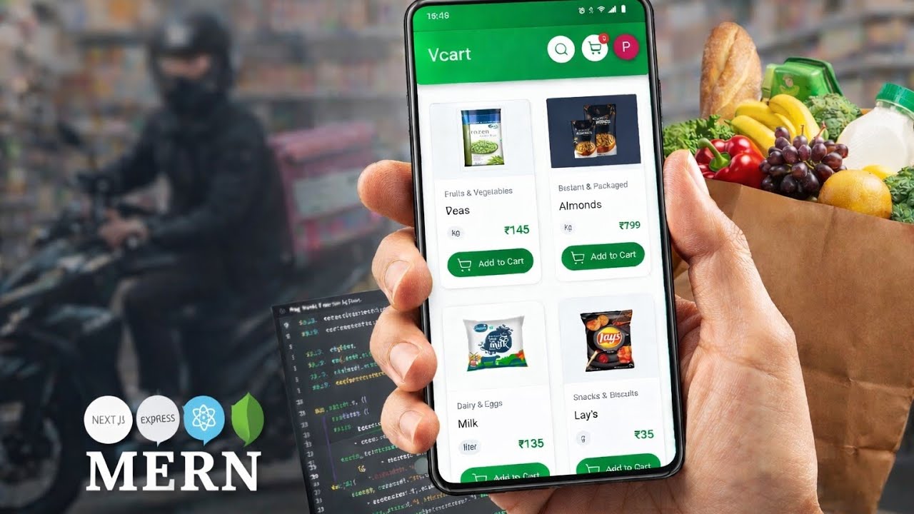 Full Stack Grocery App with Live Map & AI Chat 🤯 | MERN Stack - YouTube