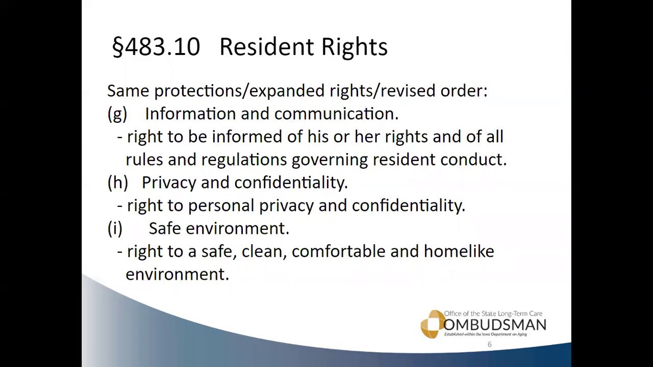 Protecting Resident Rights in Nursing Facilities - YouTube