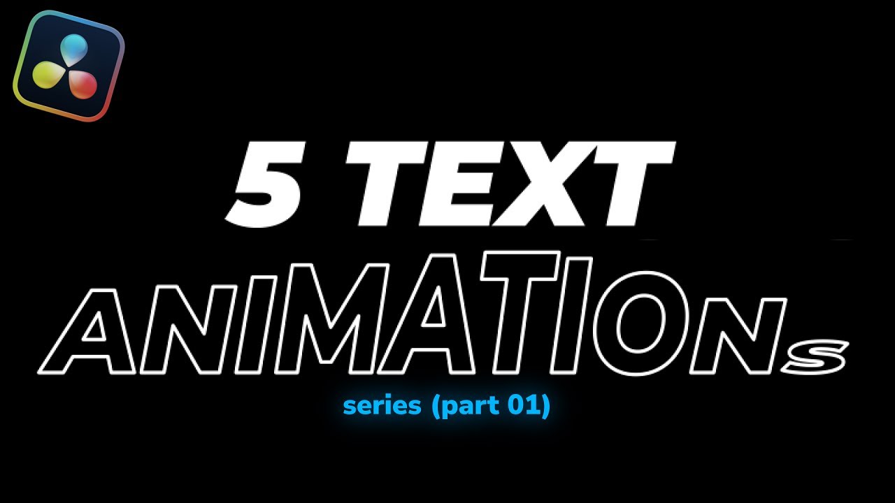 DaVinci Resolve | 5 Text Effects (Follower Modifier) Series part 01 - YouTube