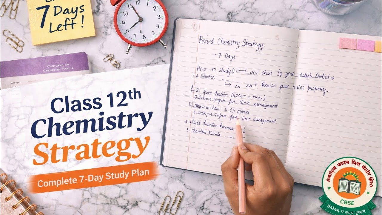 Class 12th Chemistry strategy| Complete chemistry in just 7 days 🔥 # ...