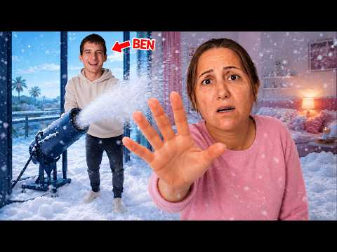 EVİMİZİ KAR İLE KAPLADIM 🤣 ANNEM BENİ KOVDU