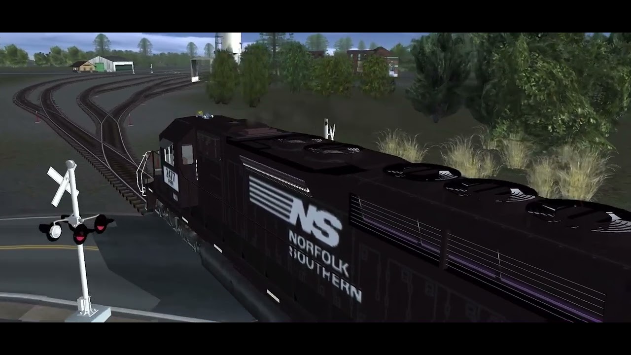 TRAINZ: Norfolk Southern enters town - YouTube