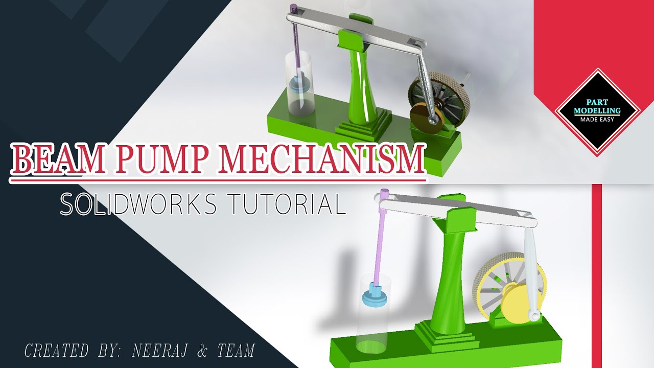 How to Design Beam Pump Mechanism | Sucker Rod Pump | Solidworks ...