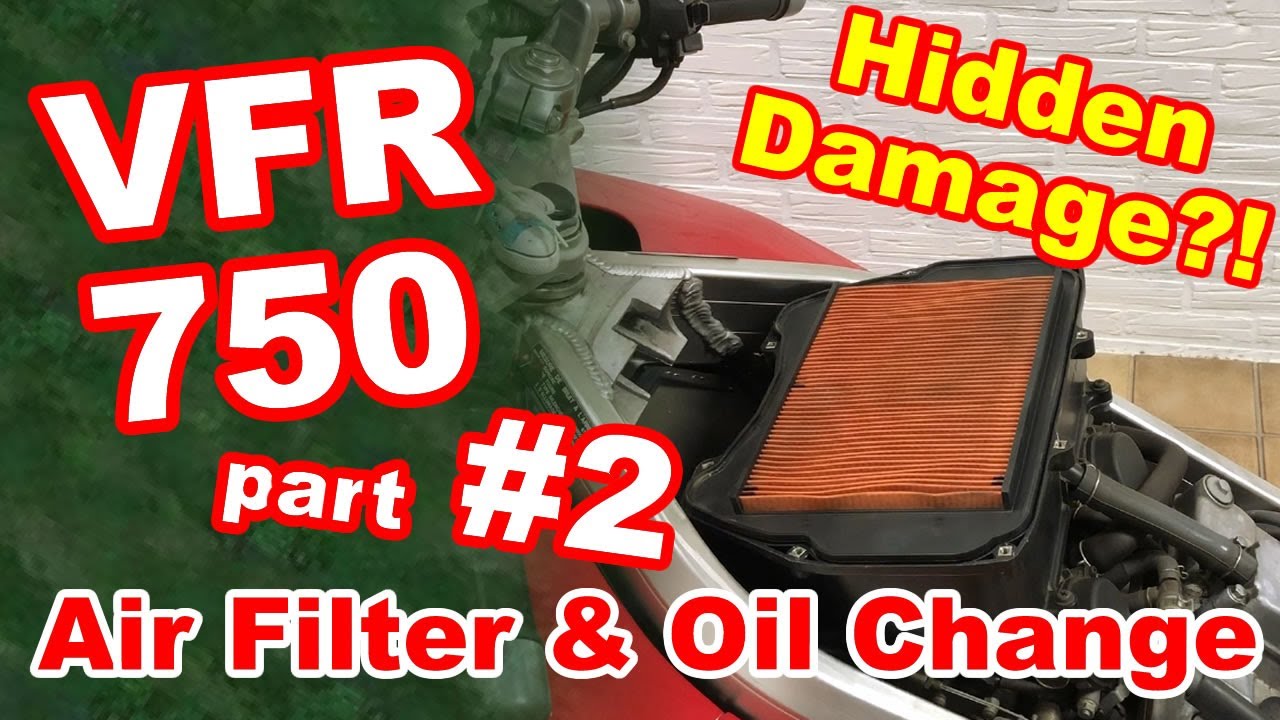 How to change oil, oil filter and air filter on a Honda VFR 750F RC36 ...