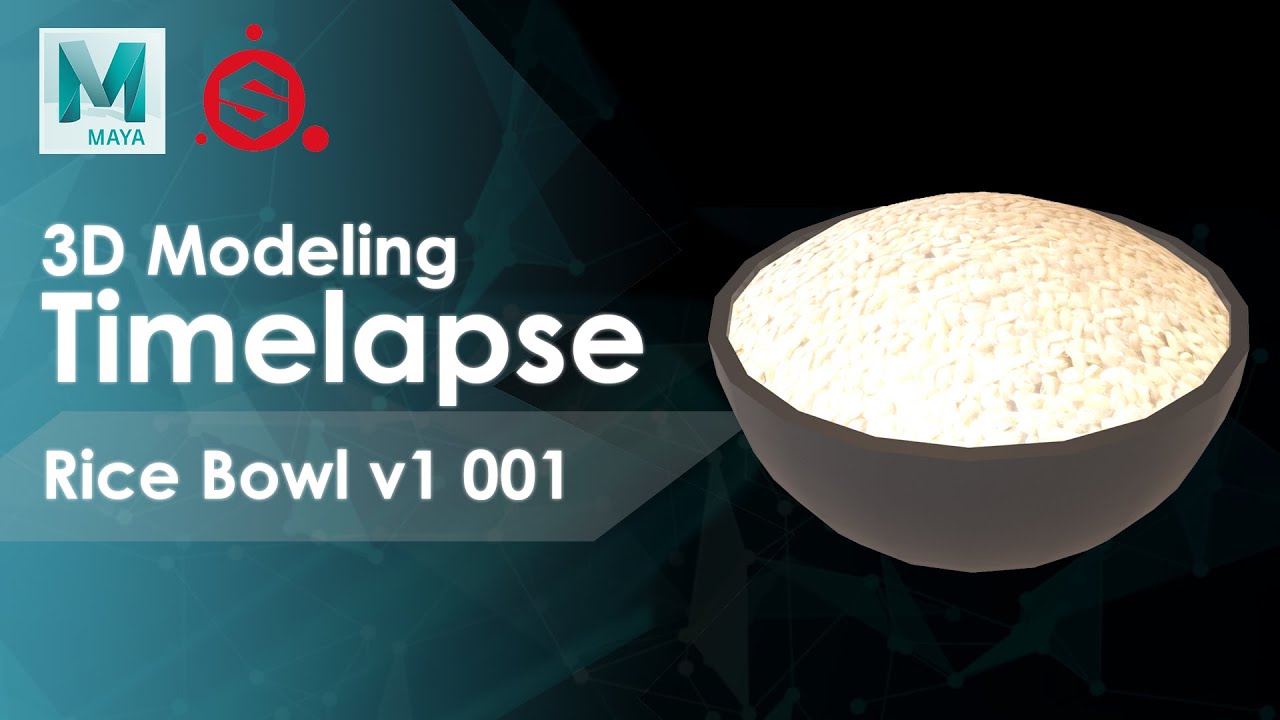 Rice Bowl v1 001 3D Modeling Timelapse - YouTube