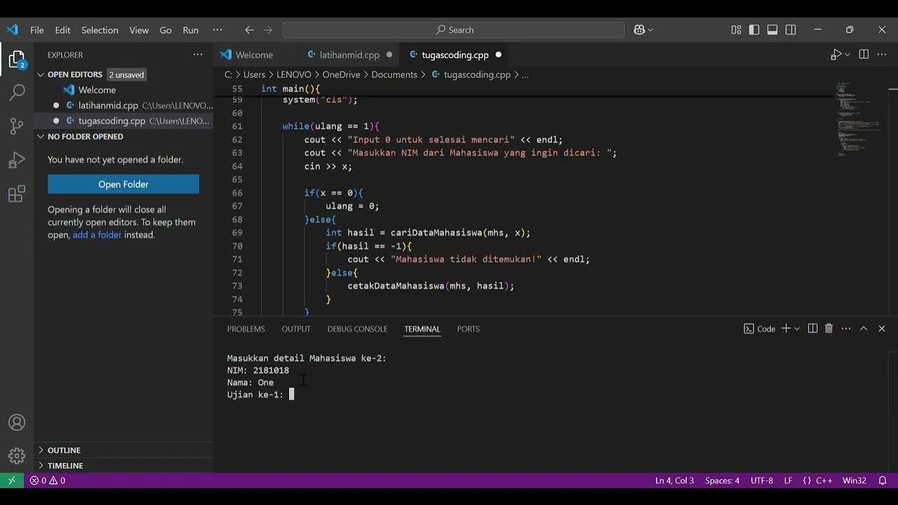 Functioned Struct-Algoritma Pemrograman ll - YouTube