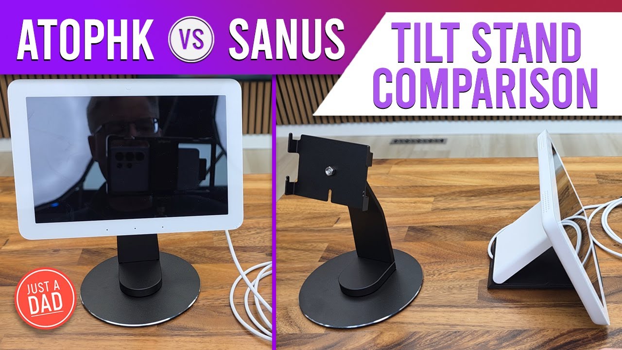 Best Stand for Amazon Alexa Echo 8" Hub ATOPHK vs SANUS Tilt Stand for ...