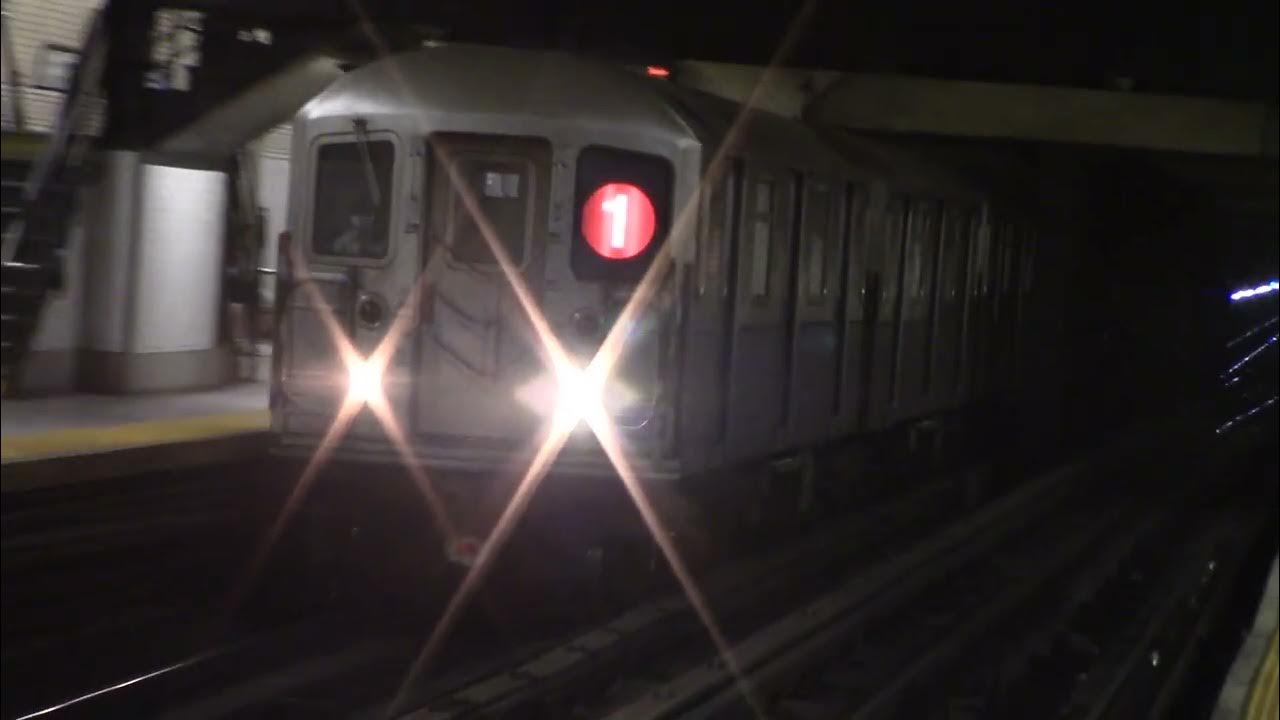NYC Subway: R62A 215 St bound 1 Train at 168 St - IRT Broadway/7th Avenue Line - YouTube