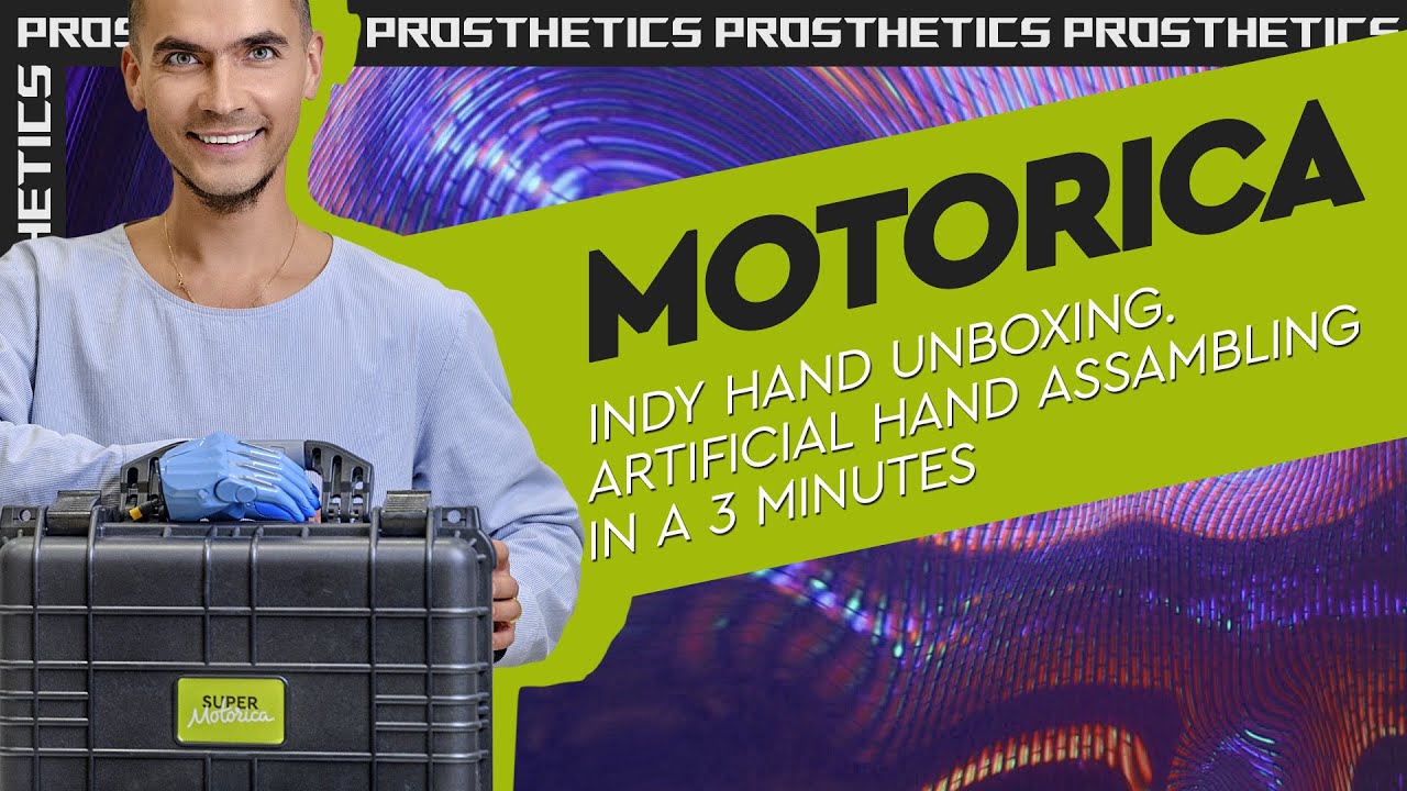 Motorica INDY hand. Unboxing of Myo electrical prosthesis. Test ...