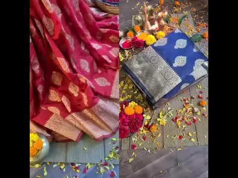 Fabric.lichi silk with jecard design reach pallu lichi silk jecard ...