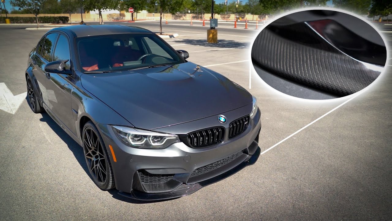 Best Front Lip for an M3 (F80) - PSM Carbon Lip Install (Suvneer) - YouTube