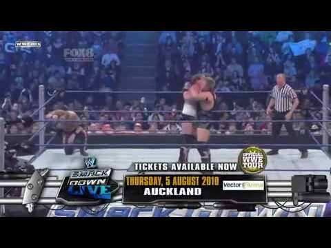WWE Smackdown 4/16/10: Jack Swagger vs Chris Jericho vs Edge 1/2 (World Heavyweight Championship)