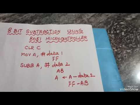 8 bit Subtraction using 8051/ Manual Calculation - YouTube