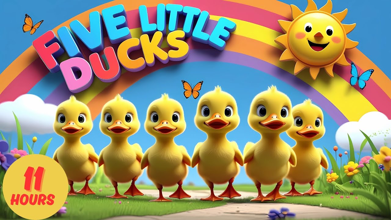 FIVE LITTLE DUCKS | FIVE LITTLE MONKEYS + MORE | KIDS SONGS AND NURSERY ...