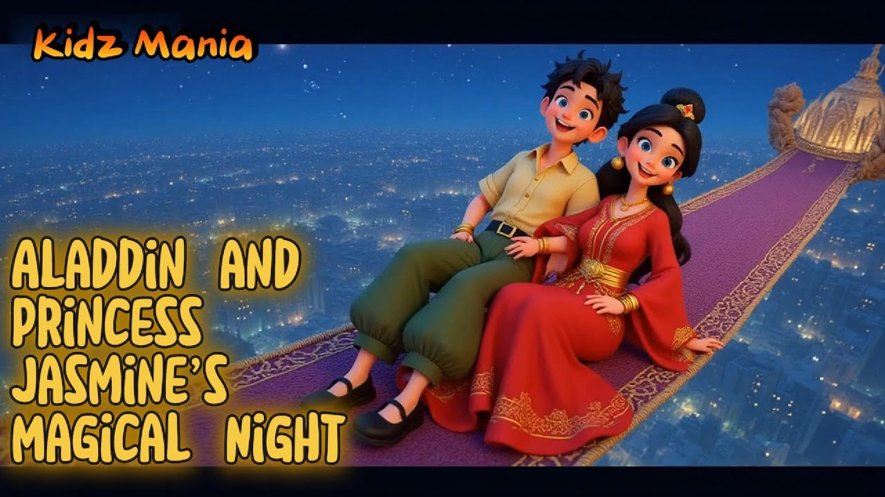 “Aladdin and Princess Jasmine’s Magical Night | Bedtime Story for Kids ...