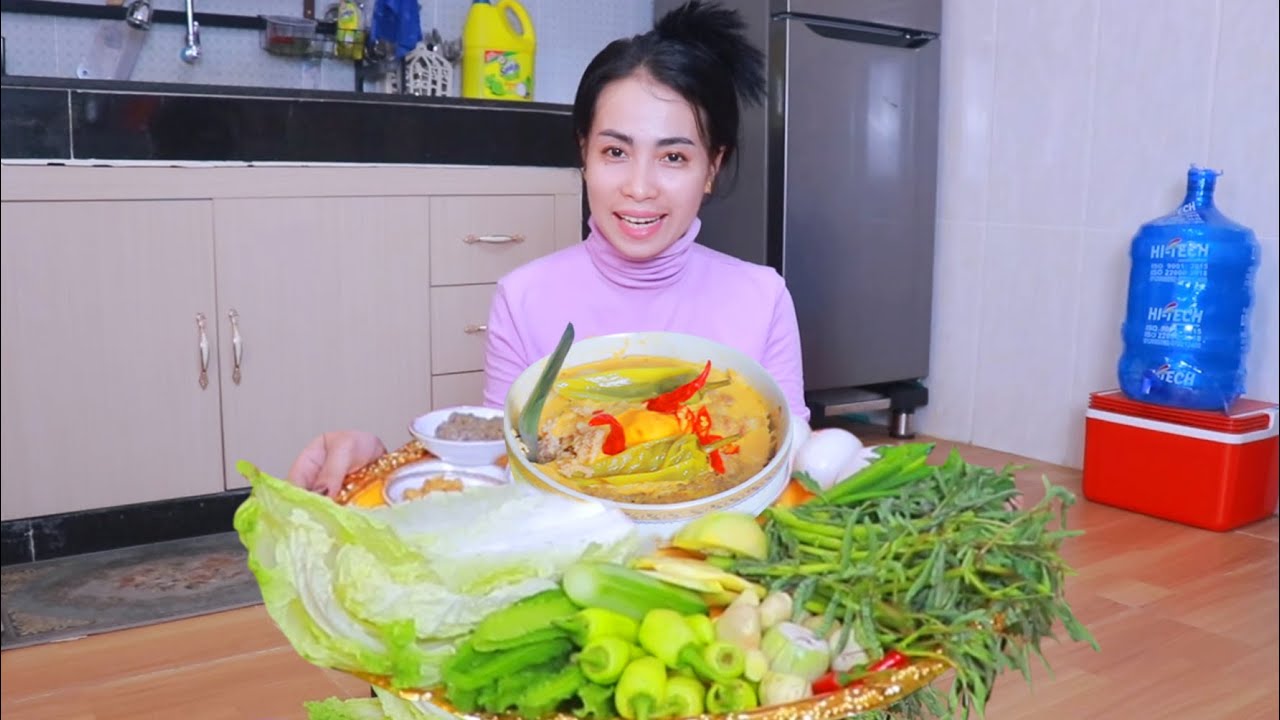 Yummy Steamed Prahok with Pork and salty eggs recipe ...